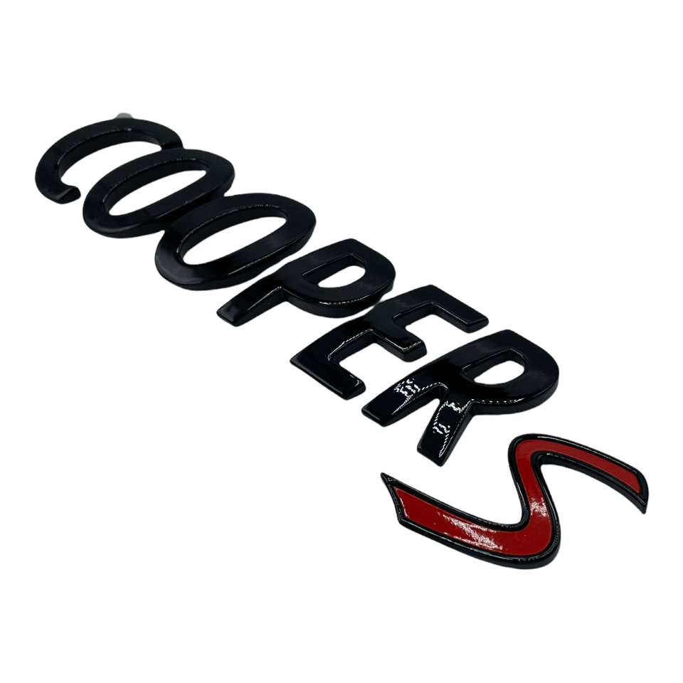 OEM MINI Cooper S Gloss Black Emblem Badge Chrome Logo Clubman R53 R56 ...