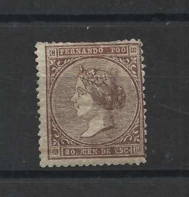 Fernando Poo 1868 Edifil 1* Catalog 1000 Euros | eBay