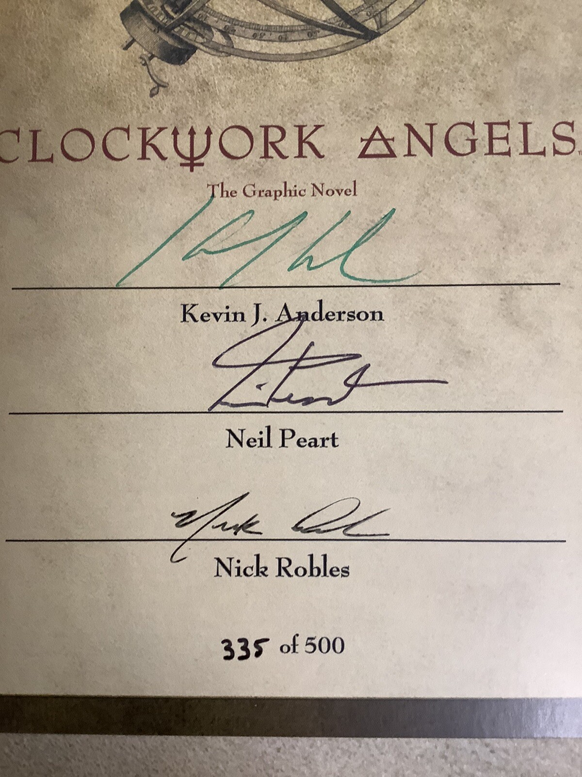 Neil Peart Signed Book Clockwork Angels Hardcover LE 330/500 Autograph ...