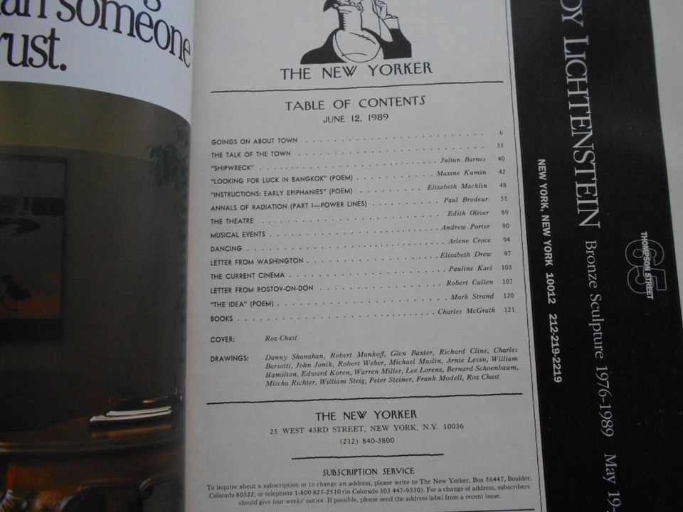 THE NEW YORKER Magazine-JUNE 12,1989 | eBay