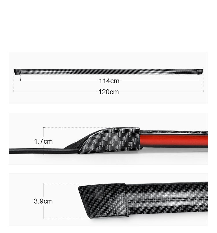 12V Car LED Strip Brake Light 120cm Rear Tail Warning Light High Mount ...