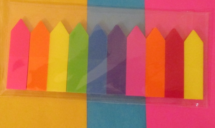 1 Pack - 400 Rainbow POST IT NEON Color STICKY Note Page MARKERs FLAGS ...