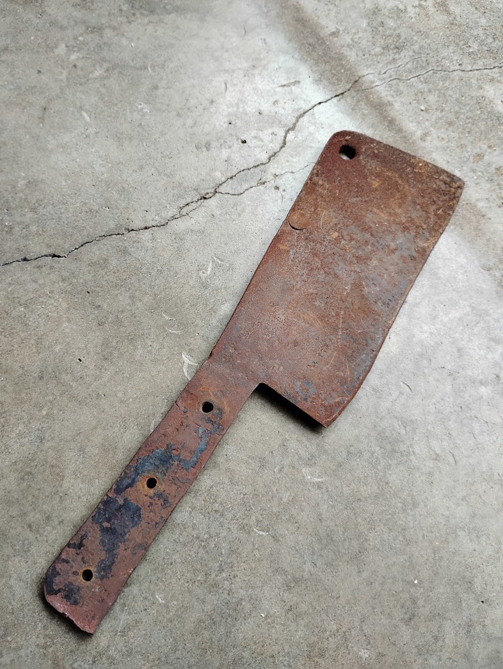 Vintage Meat Cleaver No Handle Heavy | eBay