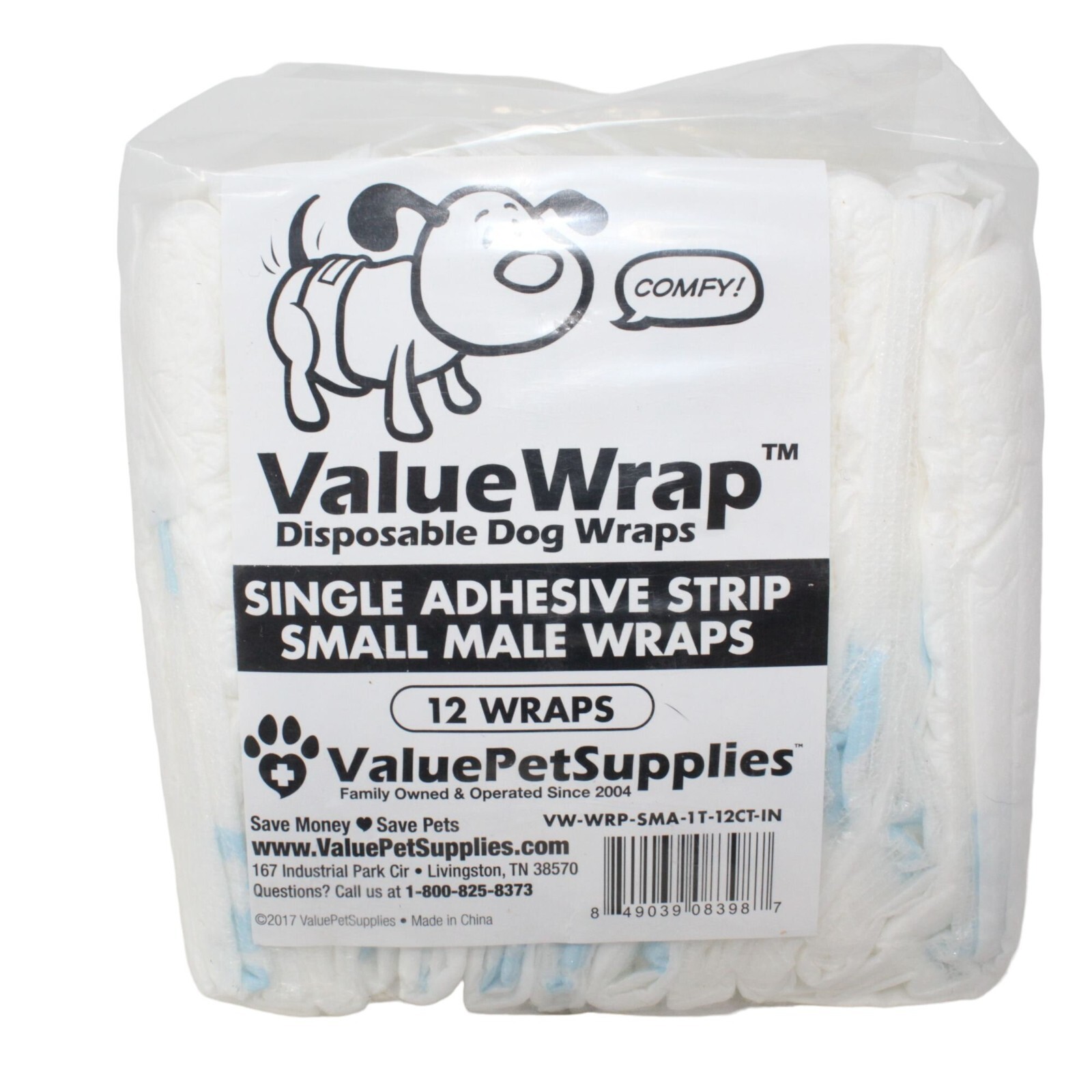 Value Wrap Small Dog Male Disposable Wraps Diapers 12 Count Lot Of 5 ...