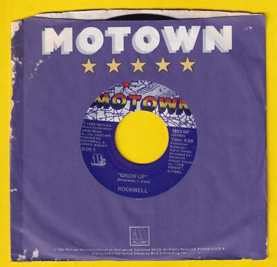Rockwell 1986 US "Motown" 45rpm single- Grow-up / instrumental | eBay ...