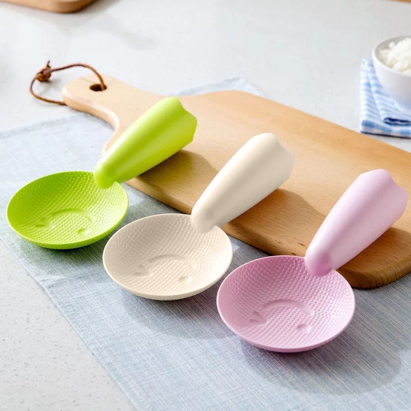 3 Pcs/set Cooking Spoons Cartoon Serve Rice Anti-crack Rice Shoves Anti ...