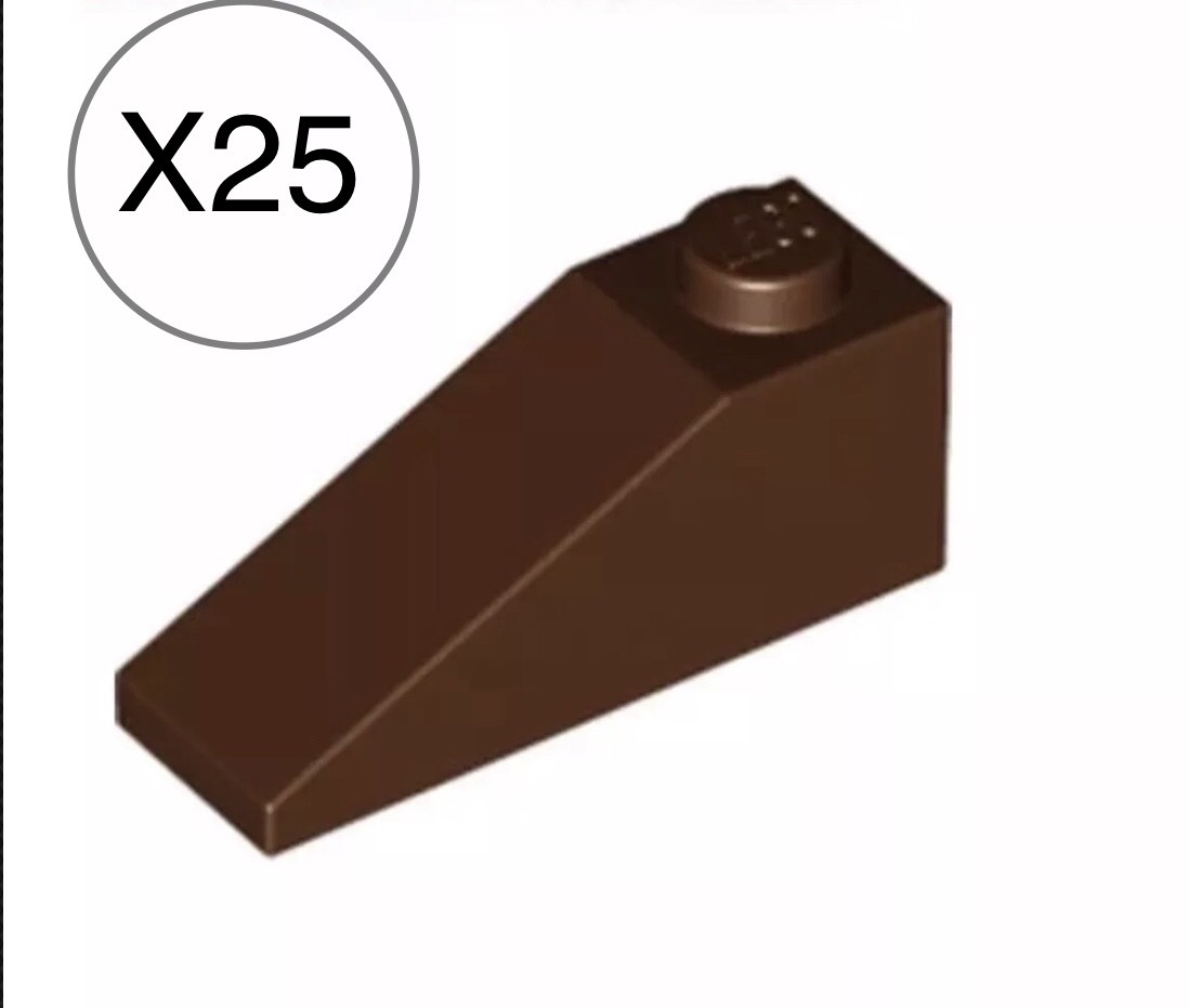 Lego 25 Pieces New Reddish Brown 3x1 Slope 33 Bulk Parts Lot (#4286) | eBay