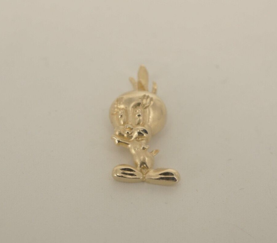14k Yellow Gold Tweety Bird Pendant - Gem