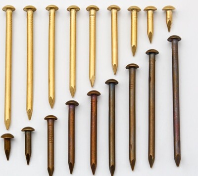 M1.2-M3 Copper Nails Antique Drum Furniture Hinge Brass Nails 8-55mm | eBay