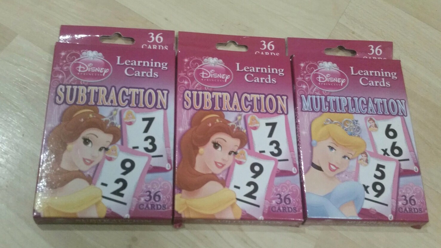 DISNEY PRINCESS LEARNING FLASH CARDS: Multiplication Subtraction Bundle ...