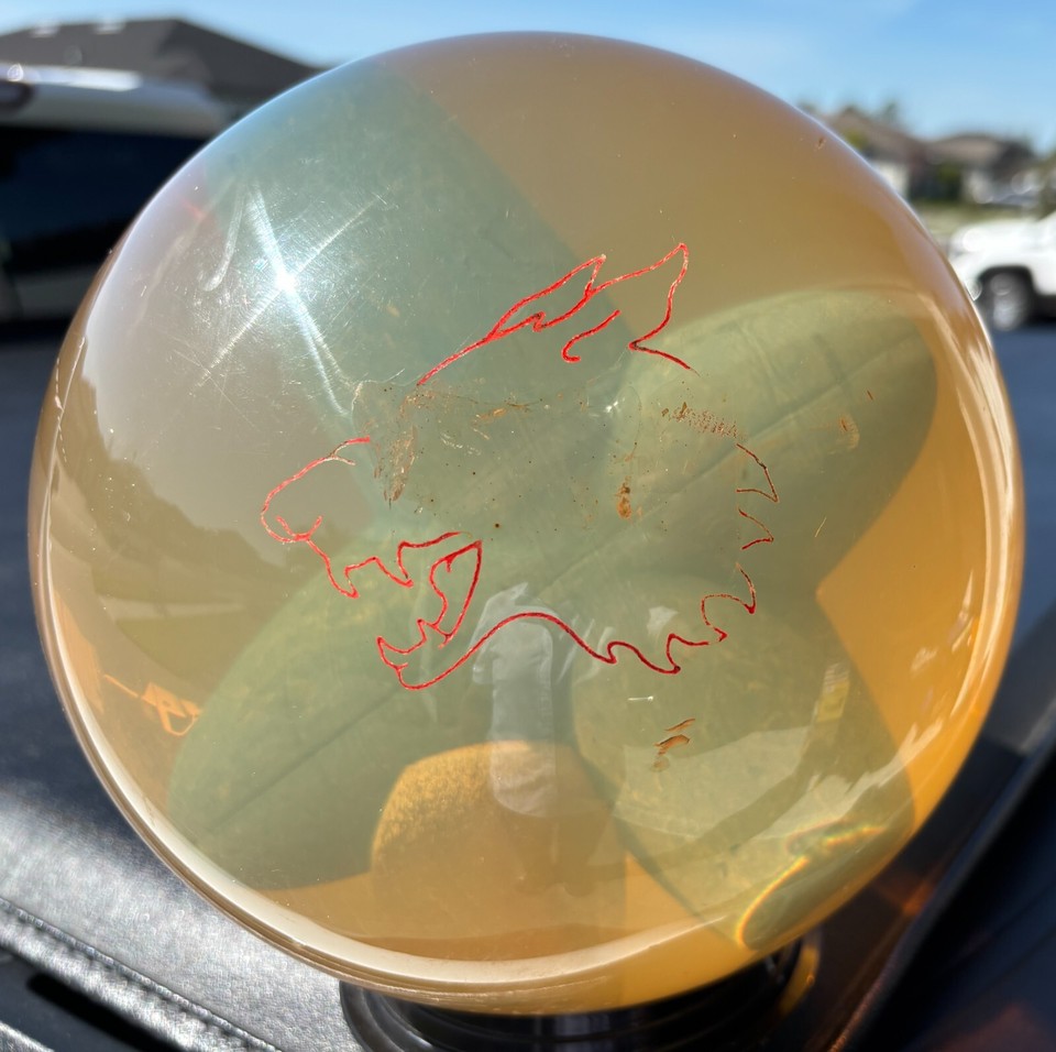 Ebonite Clear Wolf Bowling Ball, 16 lb. Plugged & Resurfaced, Ready to ...