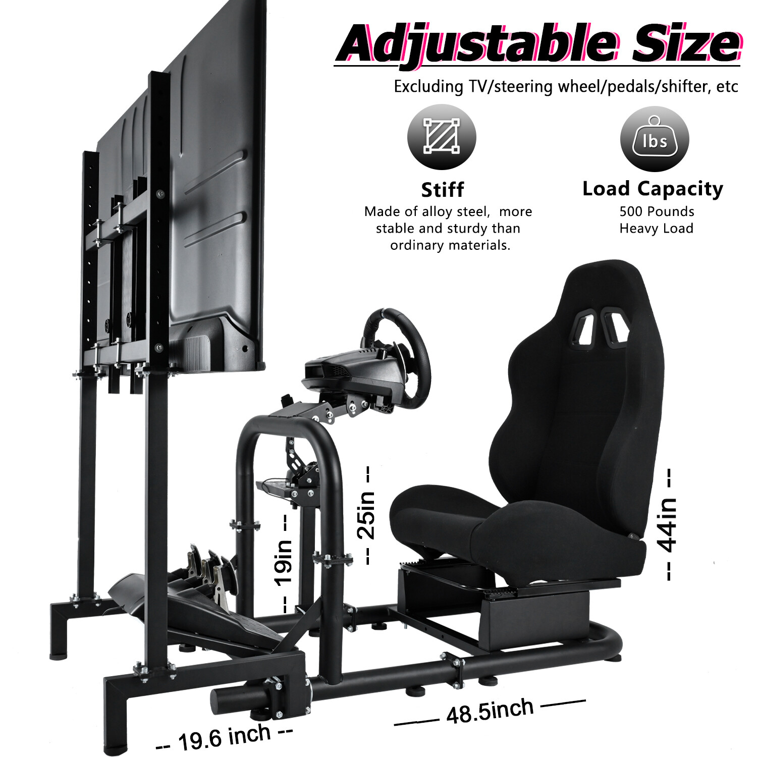 Minneer G920 Sim Racing Cockpit with Seat and TV Stand Fit Logitech ...