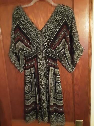 B. Smart Dress Women's Size 6 Midi Half Sleeve Smocked Waist ...