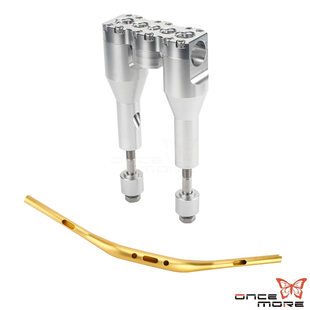 1-1/2" Motorcycle Handlebar Mount Adapter Risers Clamp W/ Handle Bar ...