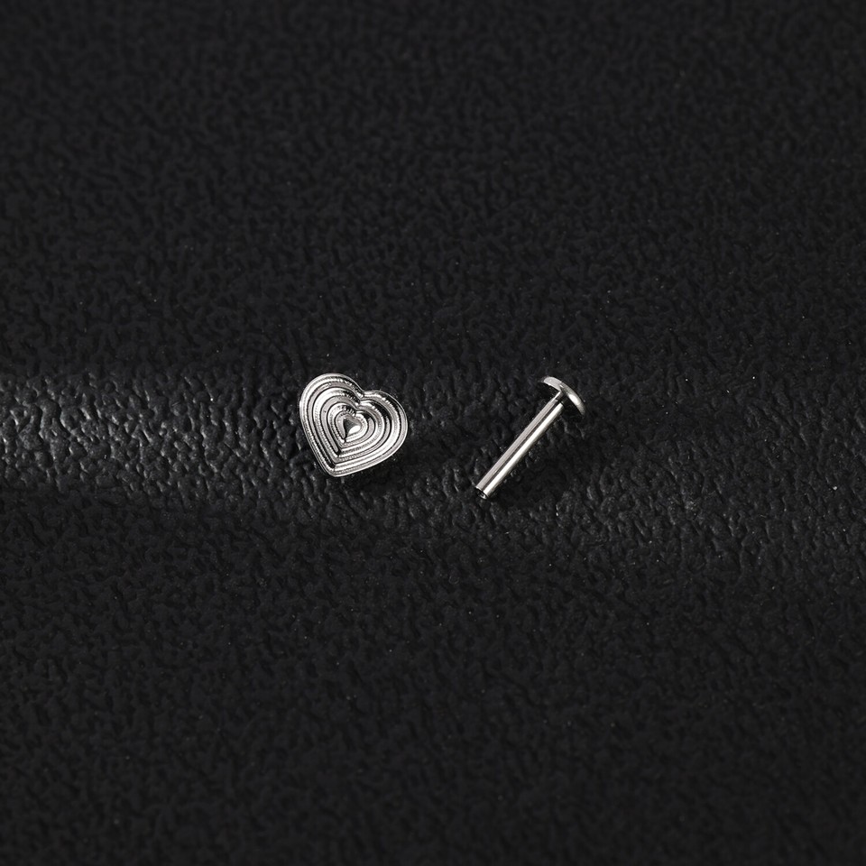 1 Pc Titanium Steel Labret Lip Piercing 16G Helix Conch Tragus Piercing ...