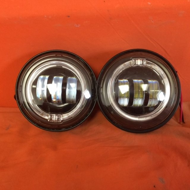 4.5" Auxiliary DAYMAKER Black Spot With Halo Passing HID LED Fog Lights ...