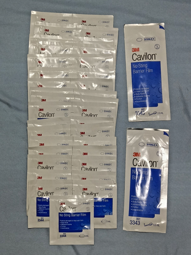 3M Cavilon 35 count No Sting Barrier Film Wipes 3344 1 ml & 2 Swabs ...