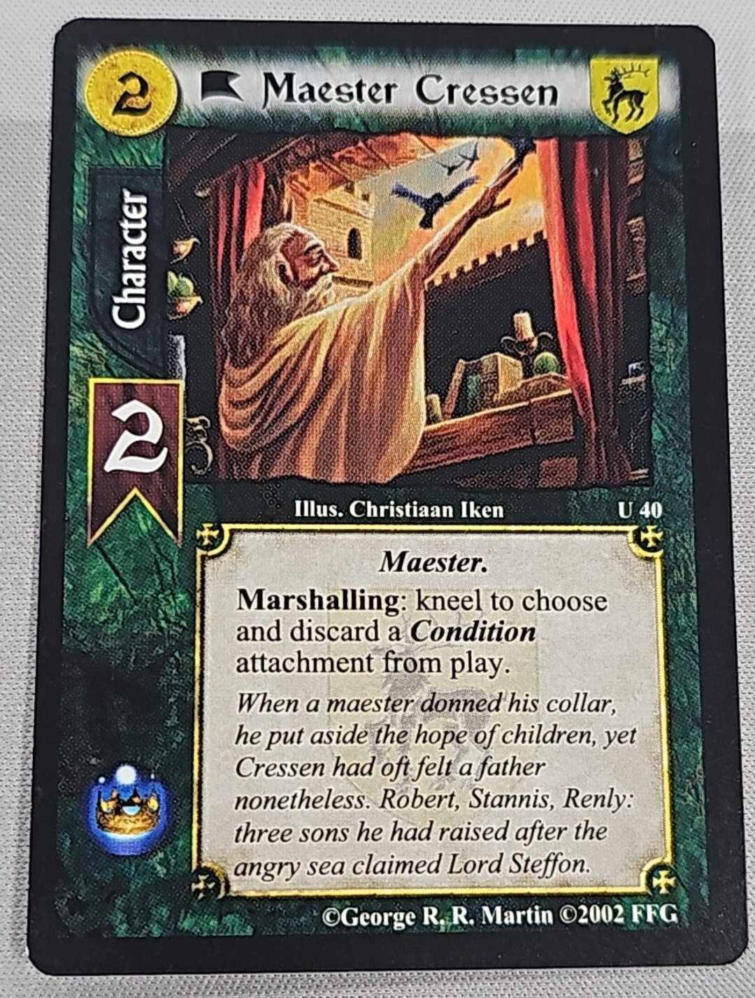 Maester Cressen - Game Of Thrones TCG/CCG Single Card - Played. | eBay