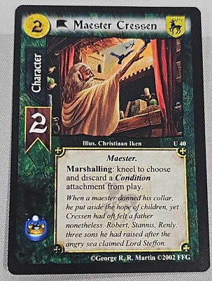 Maester Cressen - Game Of Thrones TCG/CCG Single Card - Played. | eBay