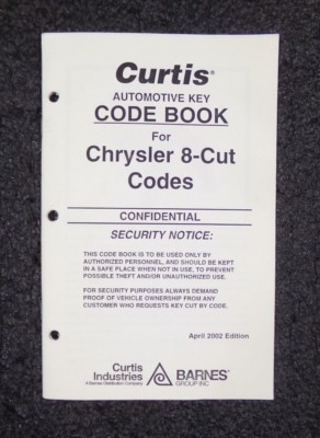 Curtis Automotive Key Code Book for Chrysler 8-Cut Codes (M) | eBay UK