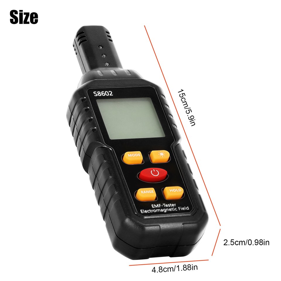 LCD Radiation Detector Dosimeter EMF Meter Electromagnetic Tester ...
