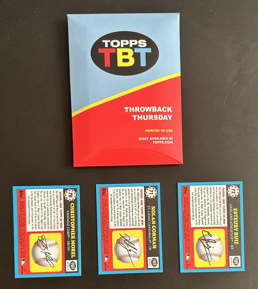 2023 Topps Throwback Thursday Set 24 - 1988 Topps UK Mini Morel Gorman ...