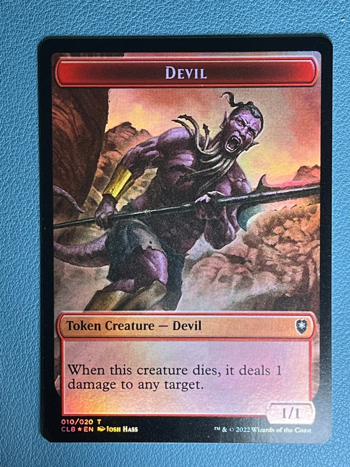 MTG Treasure // Devil Double-sided Token Baldur's Gate CLB NM | eBay