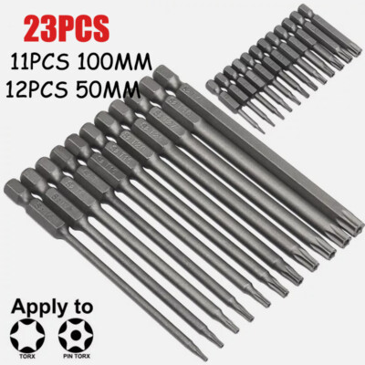 23PC Torx Bit Set Quick Change Connect Impact Driver Drill Security ...