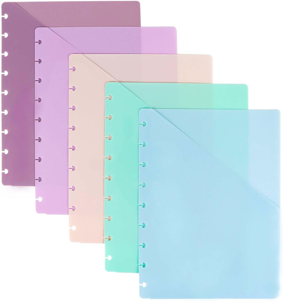 Discbound Dividers with Pockets Discbound Notebook 7X9.25'' Divider 9 ...