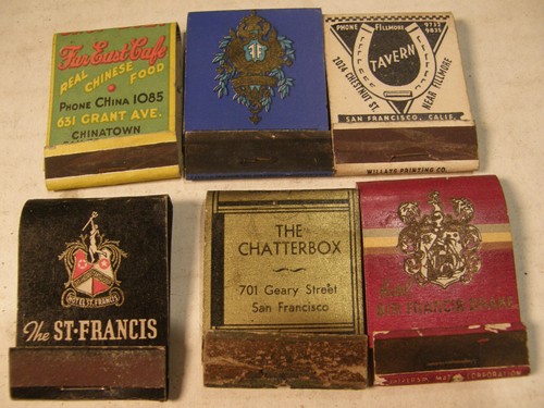 Matchbook San Franciso Fillmore Tavern The Chatterbox East Cafe St ...