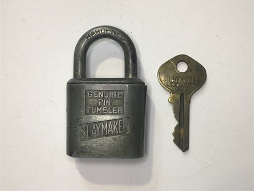 Vintage Padlock Slaymaker w/Key Working Rare USN Reverse💥 | eBay