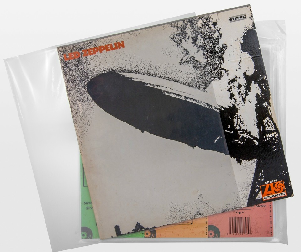 100 Clear Plastic LP Outer Sleeves 3 Mil. HIGH QUALITY Vinyl Record ...