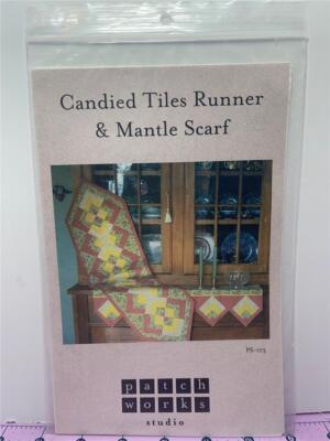 PATCH WORKS STUDIO Quilt Pattern CANDIED TILES RUNNER & MANTLE SCARF | eBay