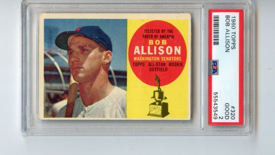 1960 Topps Bob Allison Washington Senators #320 🚀😳💥 PSA Graded 2 | eBay
