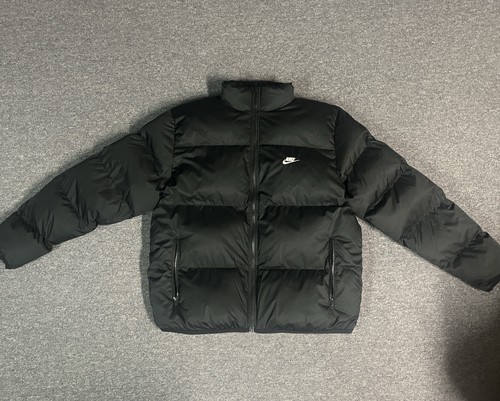 Nike Sportswear Club Puffer Jacket Black White FB7368-010 Men's Size ...