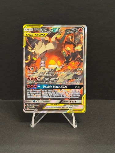 Pokémon TCG Tag Team Card Reshiram & Charizard GX Black Star Promo ...