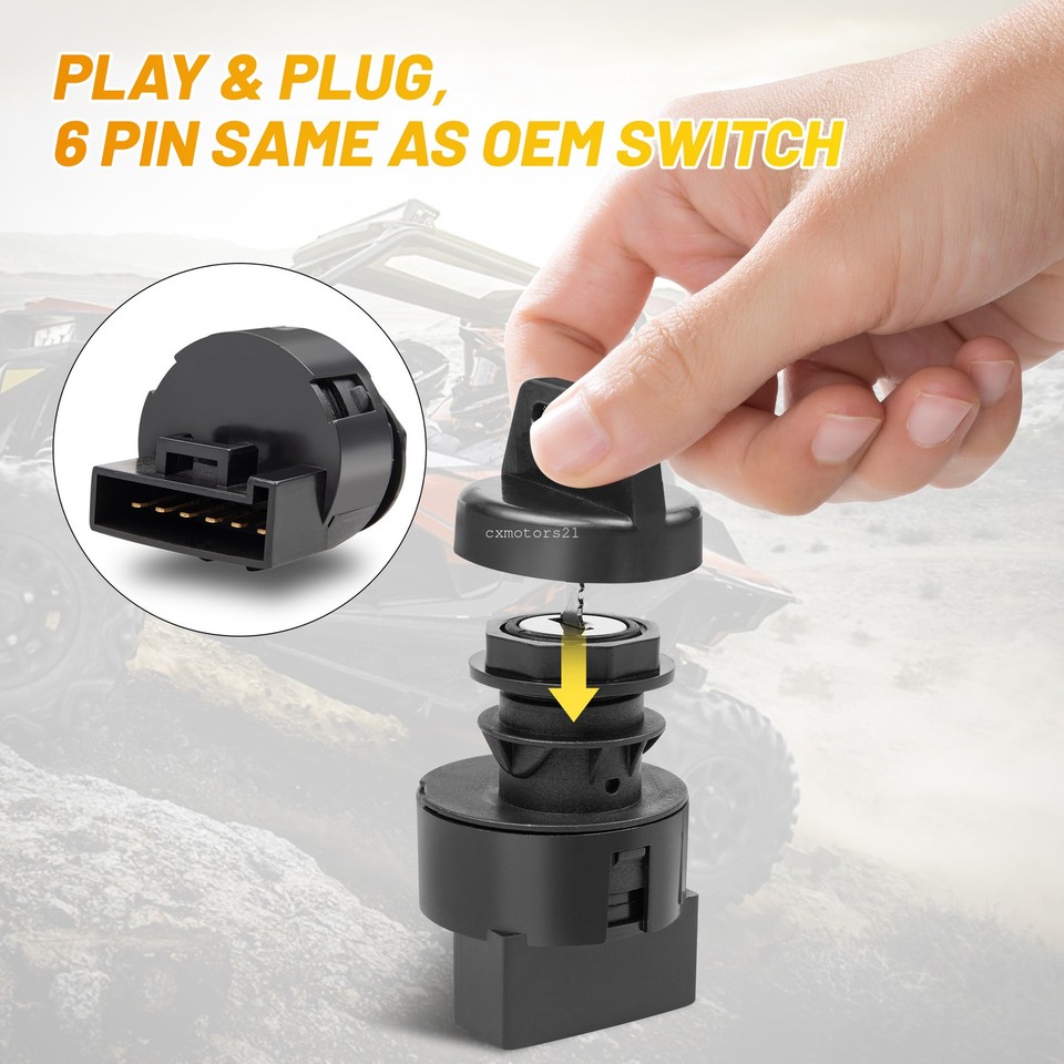 Ignition Key Switch 4012165 For Polaris Ranger Crew 500 570 700 800 900 ...
