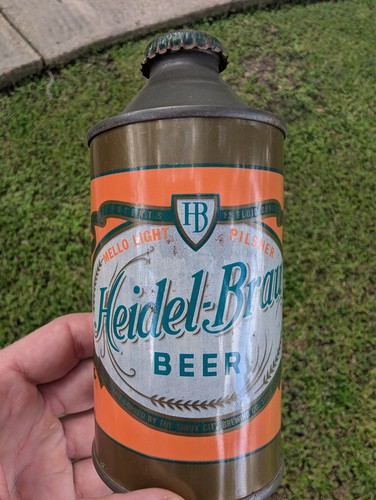 HEIDEL BRAU BEER MELLO LIGHT PILSNER CONE TOP BEER CAN SIOUX CITY ...