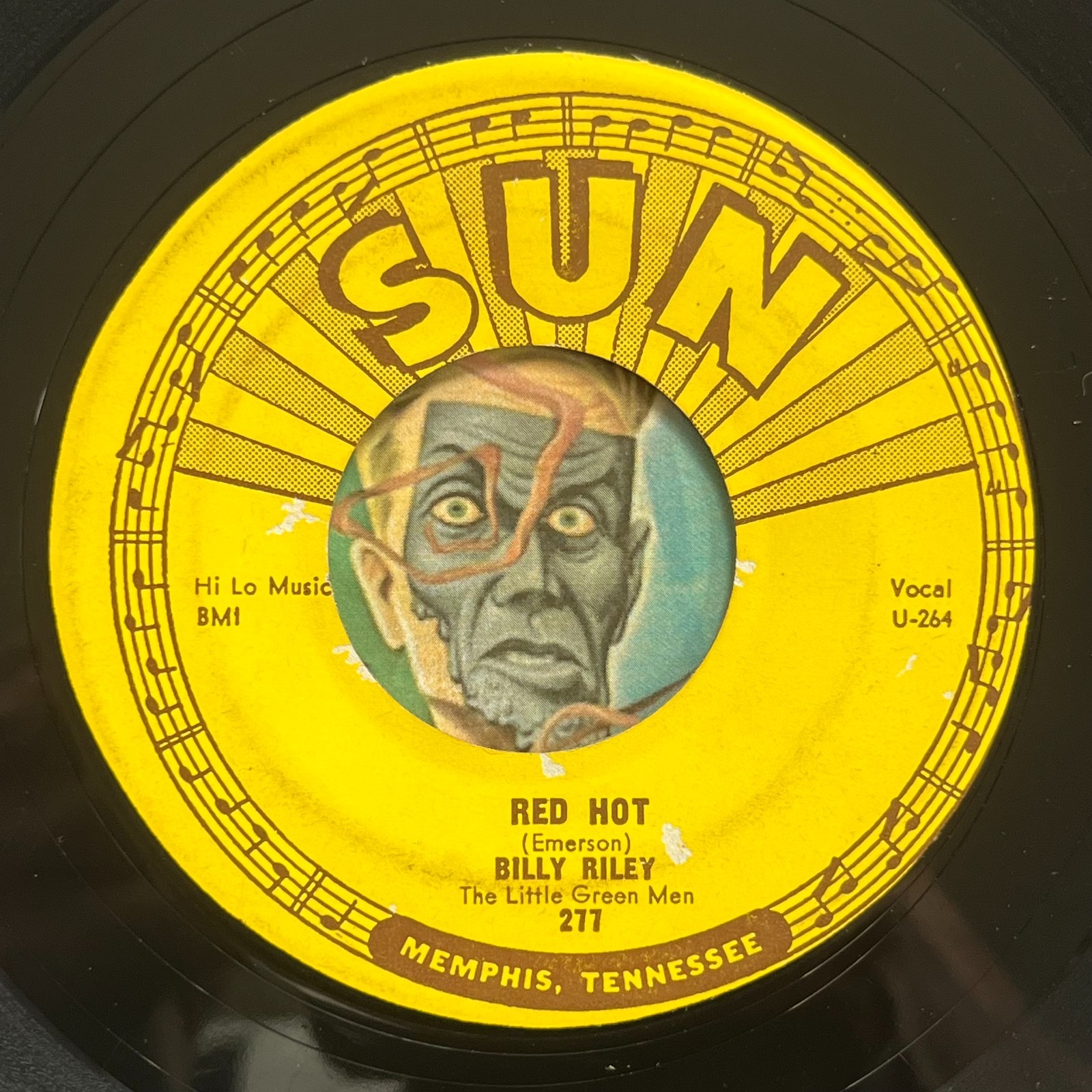 HEAR Billy Riley 45 Red Hot / Pearly Lee SUN 277 rockabilly rocker EX ...