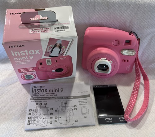 Fujifilm Instax Mini 9 Instant Camera Flamingo Pink w Flash & Close Up ...