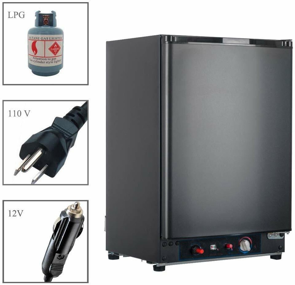 Propane Refrigerator Car 110V Motorhome Camper RV Fridge Portable 2Way ...