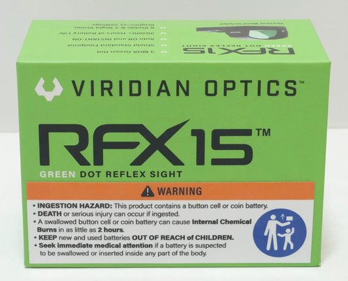 Viridian Optics RFX15 Green Dot Reflex Sight – 3 MOA, Shake Awake - 981 ...