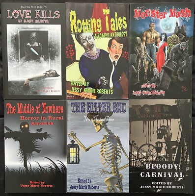 6 HORROR Anthology Book Lot Pill Hill Press ROTTING TALES Monster Mash ...
