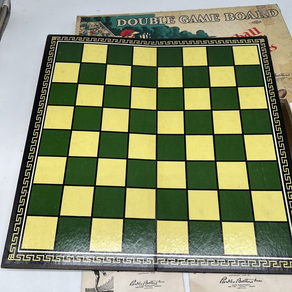 VINTAGE PARKER BROTHERS FOOTBALL BASEBALL & CHECKERS BOARD GAME RARE | eBay