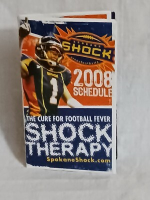 Spokane Shock Arena football league 2008season pocket schedule Dble ...