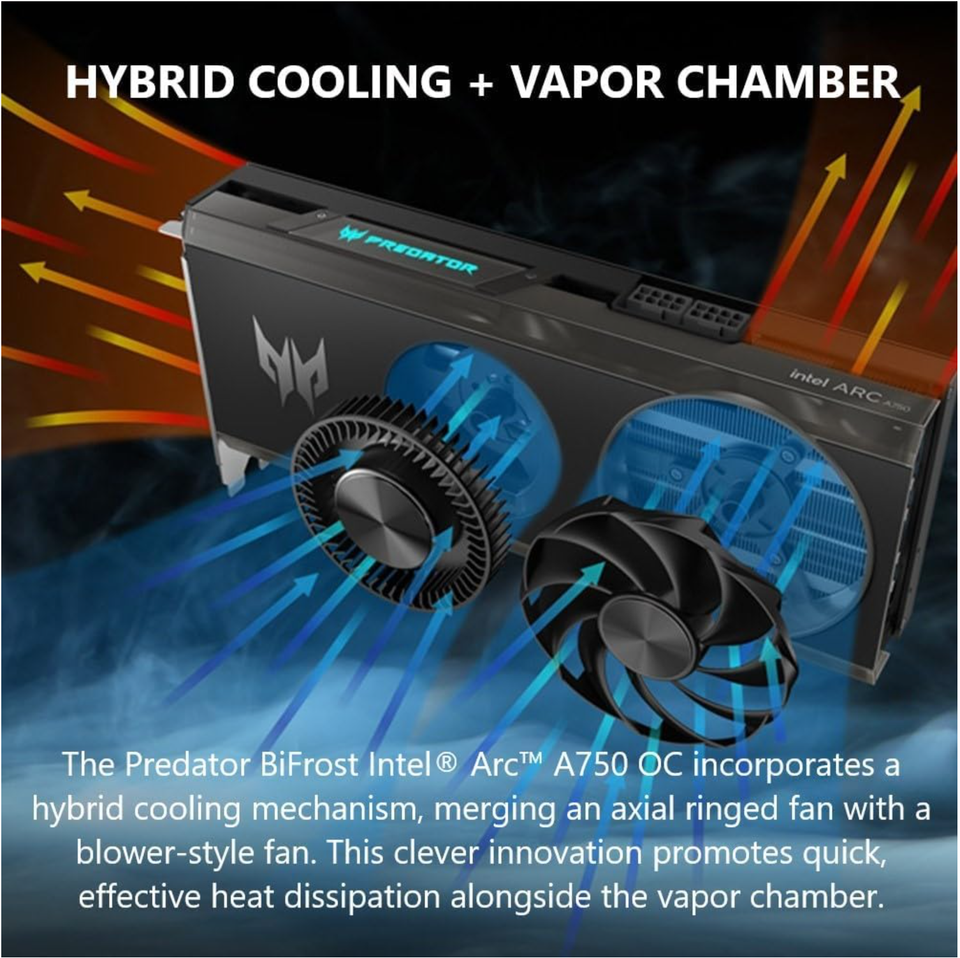 Acer Predator BiFrost Intel Arc A750 OC Graphics Card (Brand New SEALED ...