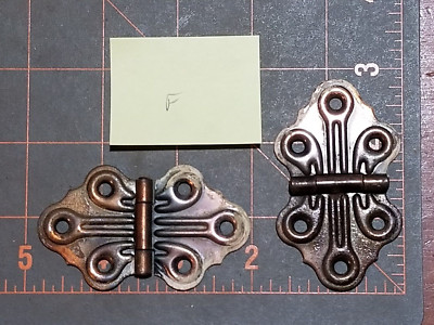 2 Vintage Butterfly Flush Hinges Japanned LOT F | eBay