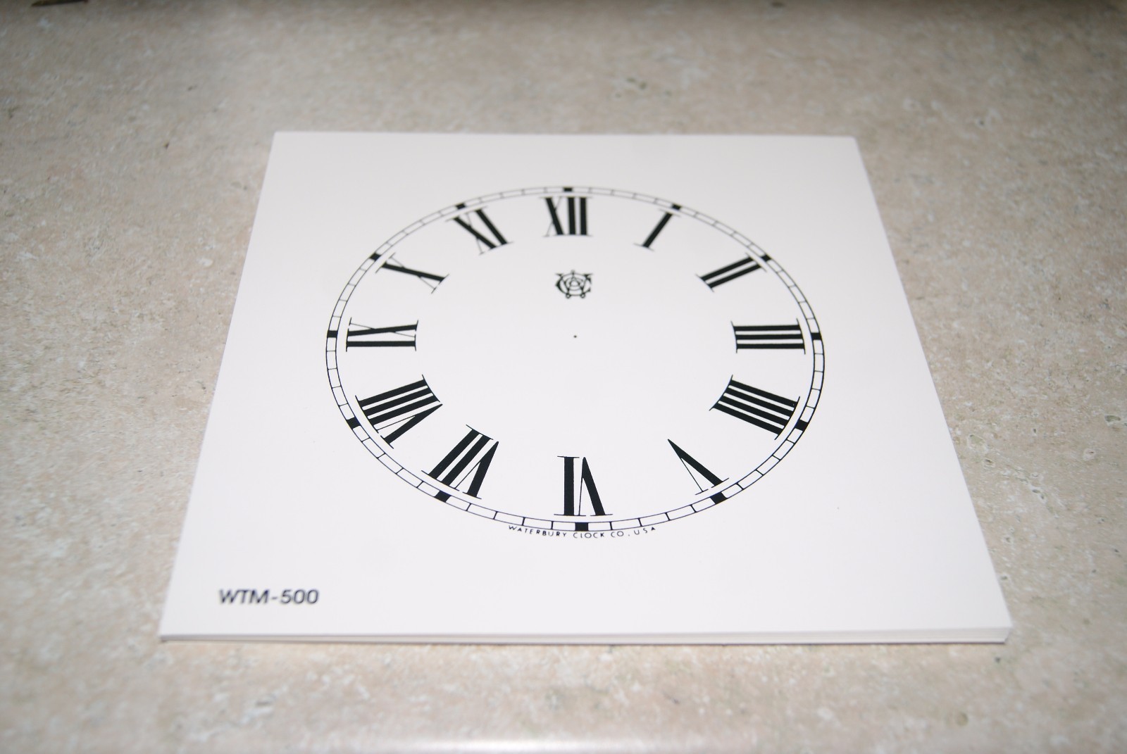 ONE WATERBURY PAPER DIAL 5 INCH TIME TRACK ROMAN NUMERAL IVORY COLOR ...