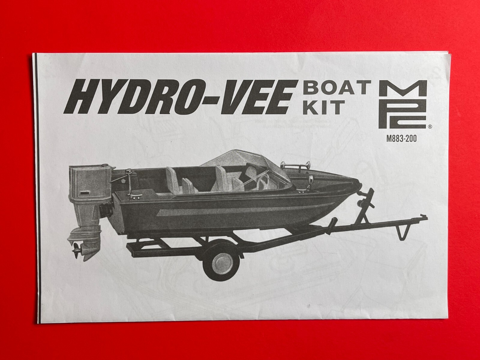 MPC - Hydro-Vee Boat Kit - Original Model Kit Instruction Sheet - 1/25 ...