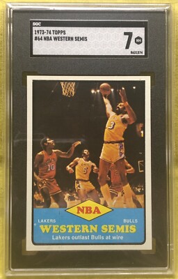 1973 Topps NBA Western Semis Lakers vs Bulls Card #64 SGC 7!!! | eBay